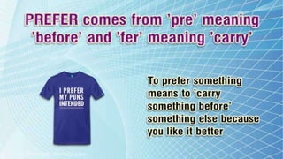 English Vocabulary: The Latin word root 'fer' | PPT