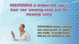 English Vocabulary: The Latin word root 'fer' | PPT