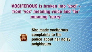 English Vocabulary: The Latin word root 'fer' | PPT