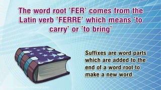 English Vocabulary: The Latin word root 'fer' | PPT