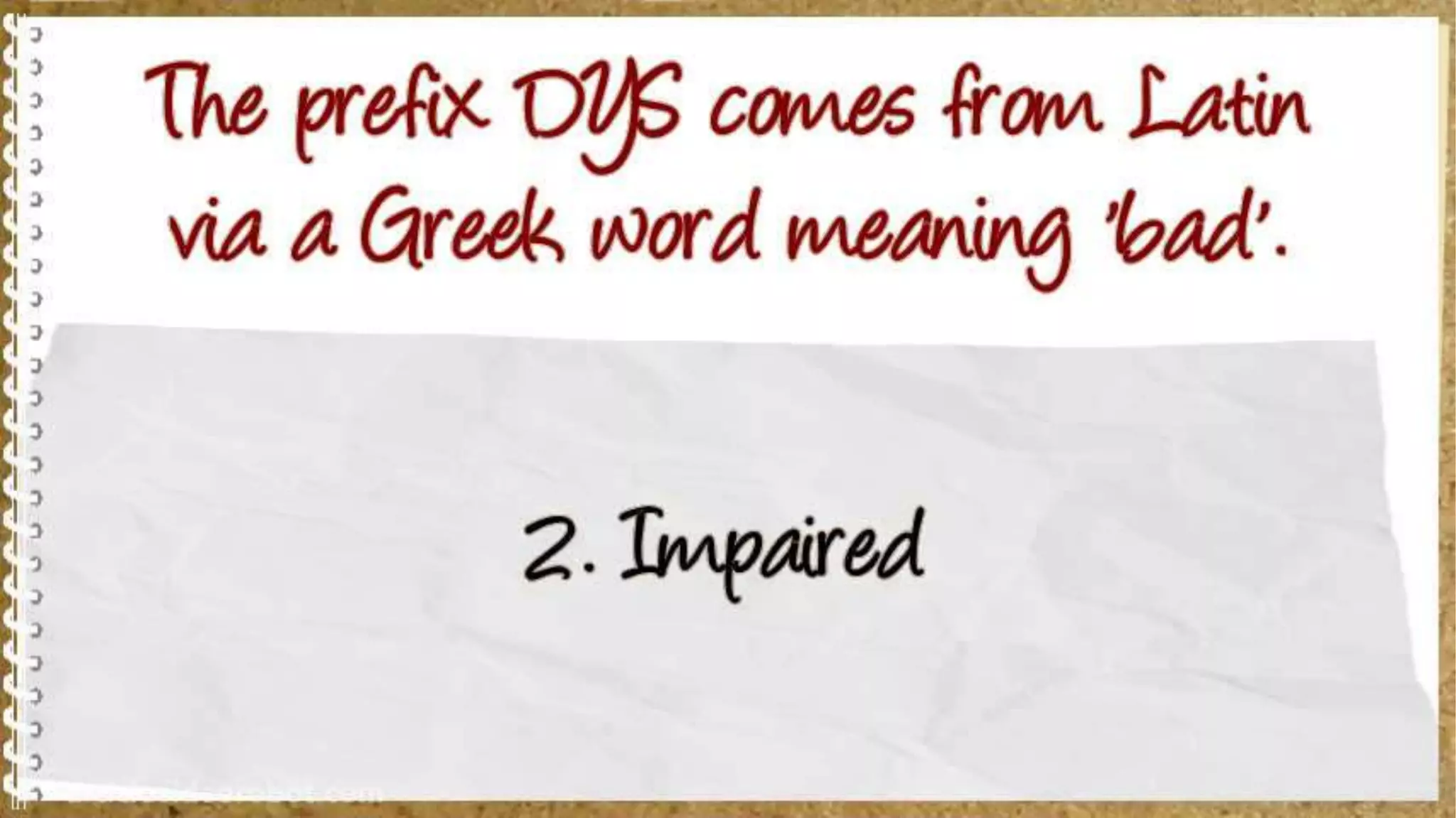 Extend your Medical Vocabulary: the prefix 'DYS' (Part 1) | PPT