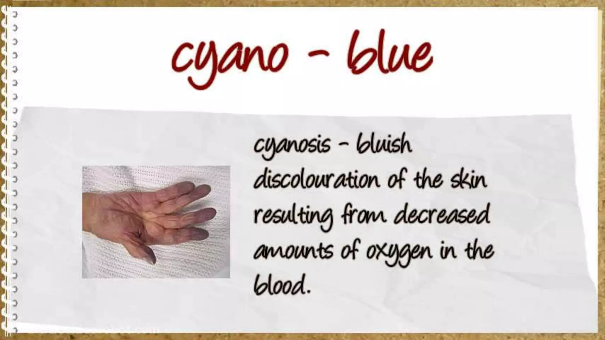 OCCUPATIONAL ENGLISH TEST - MEDICAL TERMS FOR COLOURS | PPTX