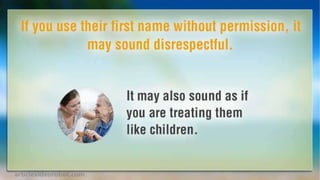 English for Carers: Polite introductions in the nursing home | PPTX