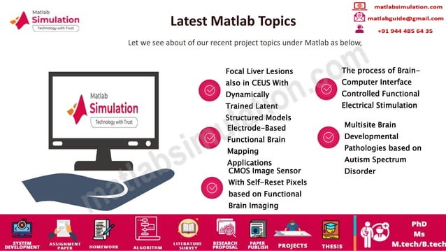 Projects in MATLAB Research Help | PPTX | Databases | Computer Software and Applications