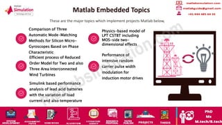 Projects MATLAB Research Guidance | PPT