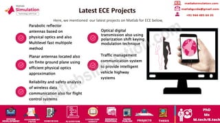 Projects on MATLAB For ECE Research Topics | PPT