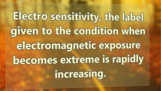 Is electro sensitivity fact or fiction | PPT | Free Download