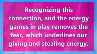 Stealing Energy - Bullying | PPTX