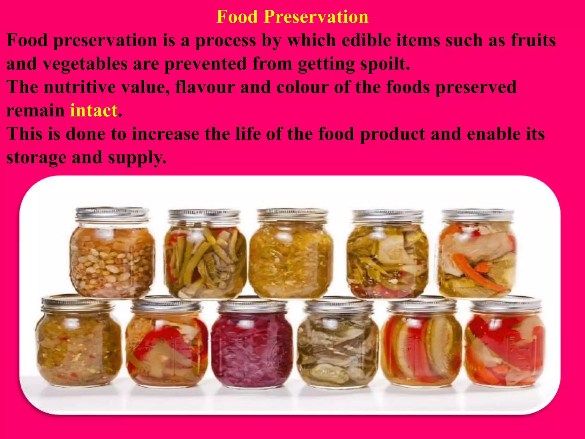 FOOD PRESERVATION- CLASS VI (CBSE) | PPTX