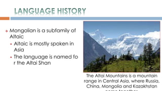 Language of Mongolia | PPTX