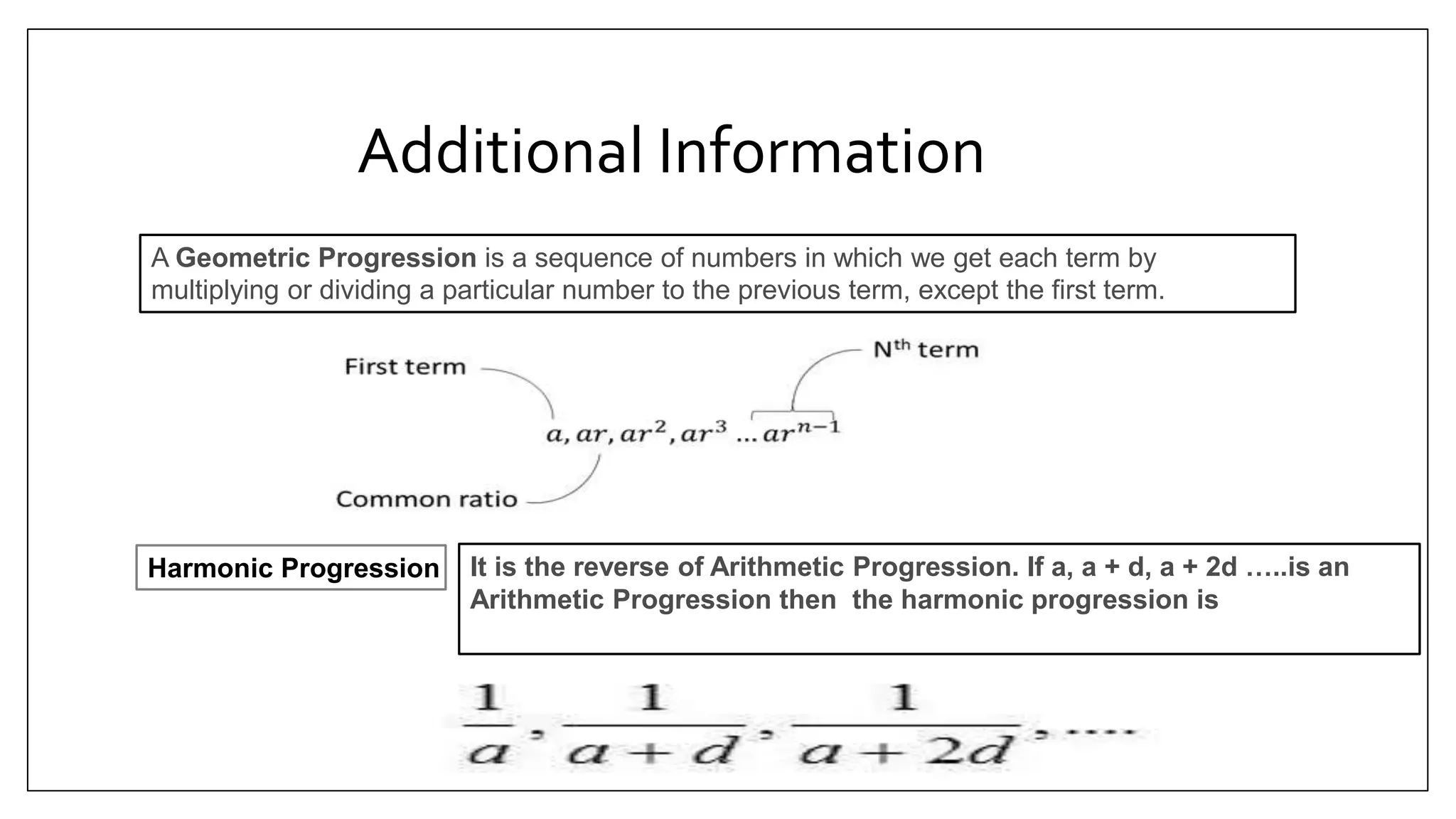 MATHEMATICS : ARITHMETIC PROGRESSIONS | PPTX
