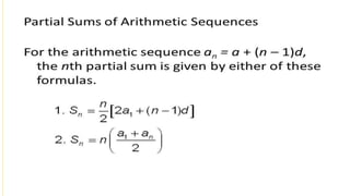 MATHEMATICS : ARITHMETIC PROGRESSIONS | PPT