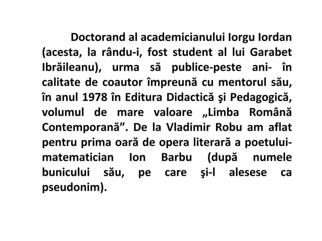 Ppt.4.cum l am cunoscut pe dan barbilian | PPT