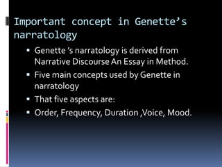 Geragd Genette's Narratology | PPT