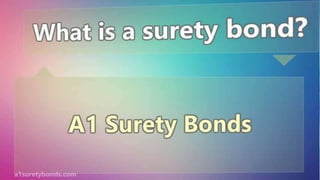 What is a surety bond? | PPT