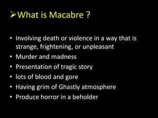 MACABRE OF CHILDHOOD- OLIVER TWIST | PPT