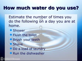 Water Conservation | PPT | Water Services | Home Utilities