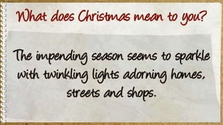 A Christmas Short Story | PPTX