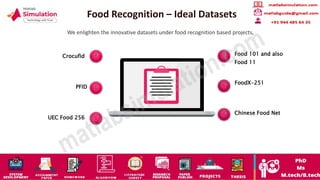 Food Image Recognition Projects Research Assistance | PPT