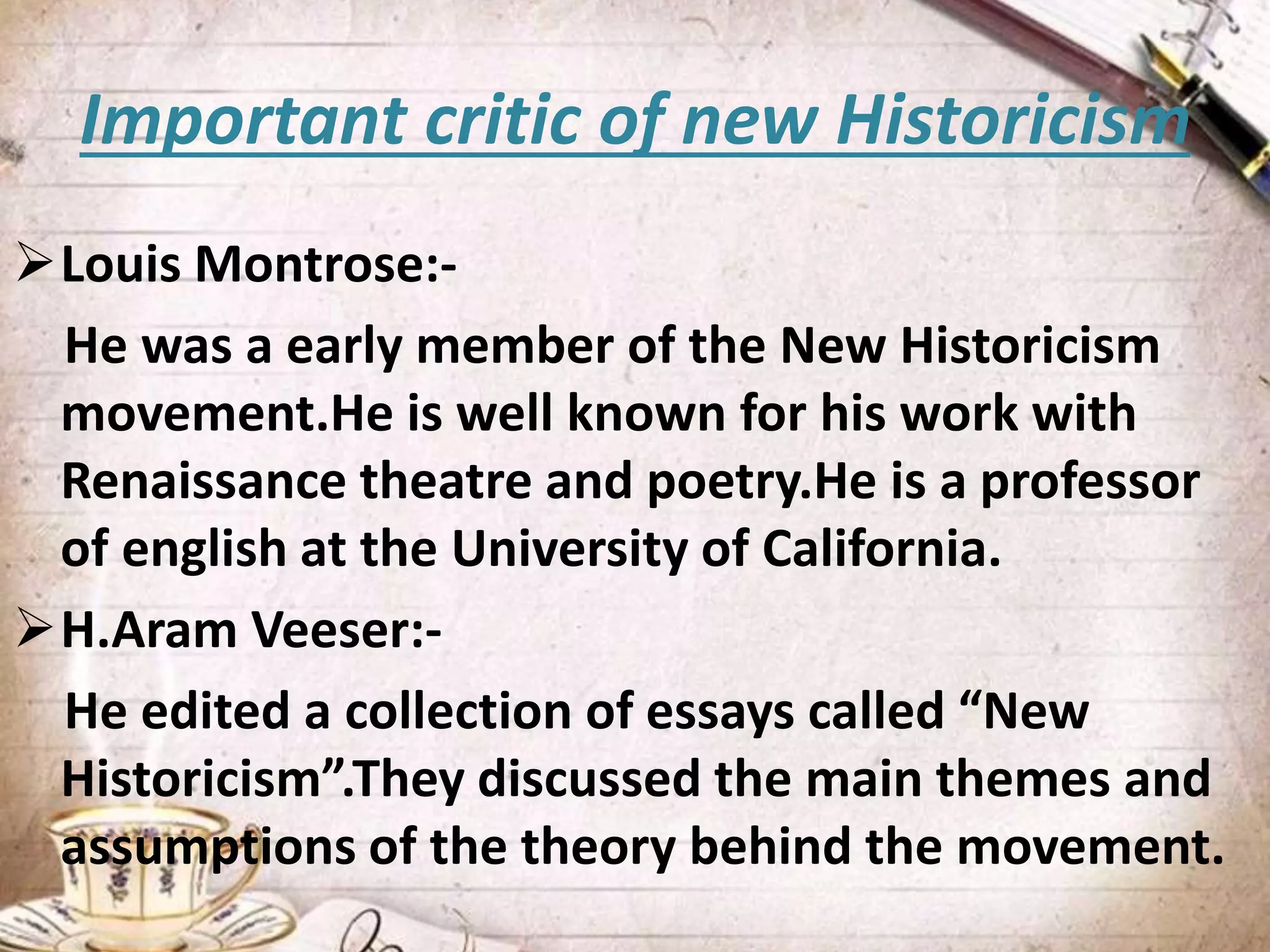 Paper no :-8 THE CULTURAL STUDIES New historicism | PPTX