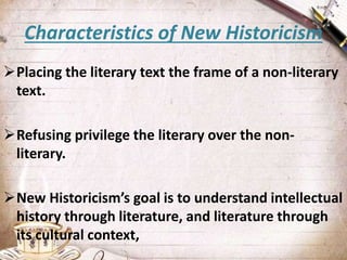 Paper no :-8 THE CULTURAL STUDIES New historicism | PPTX