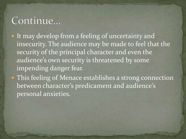 The Birthday party as a comedy of menace | PPTX | Comedy | Genres