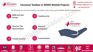 MATLAB MIMO Toolbox Projects Research Topics | PPTX | Radio Control | Hobbies & Interests