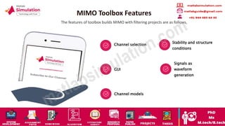 MATLAB MIMO Toolbox Projects Research Topics | PPTX | Radio Control | Hobbies & Interests