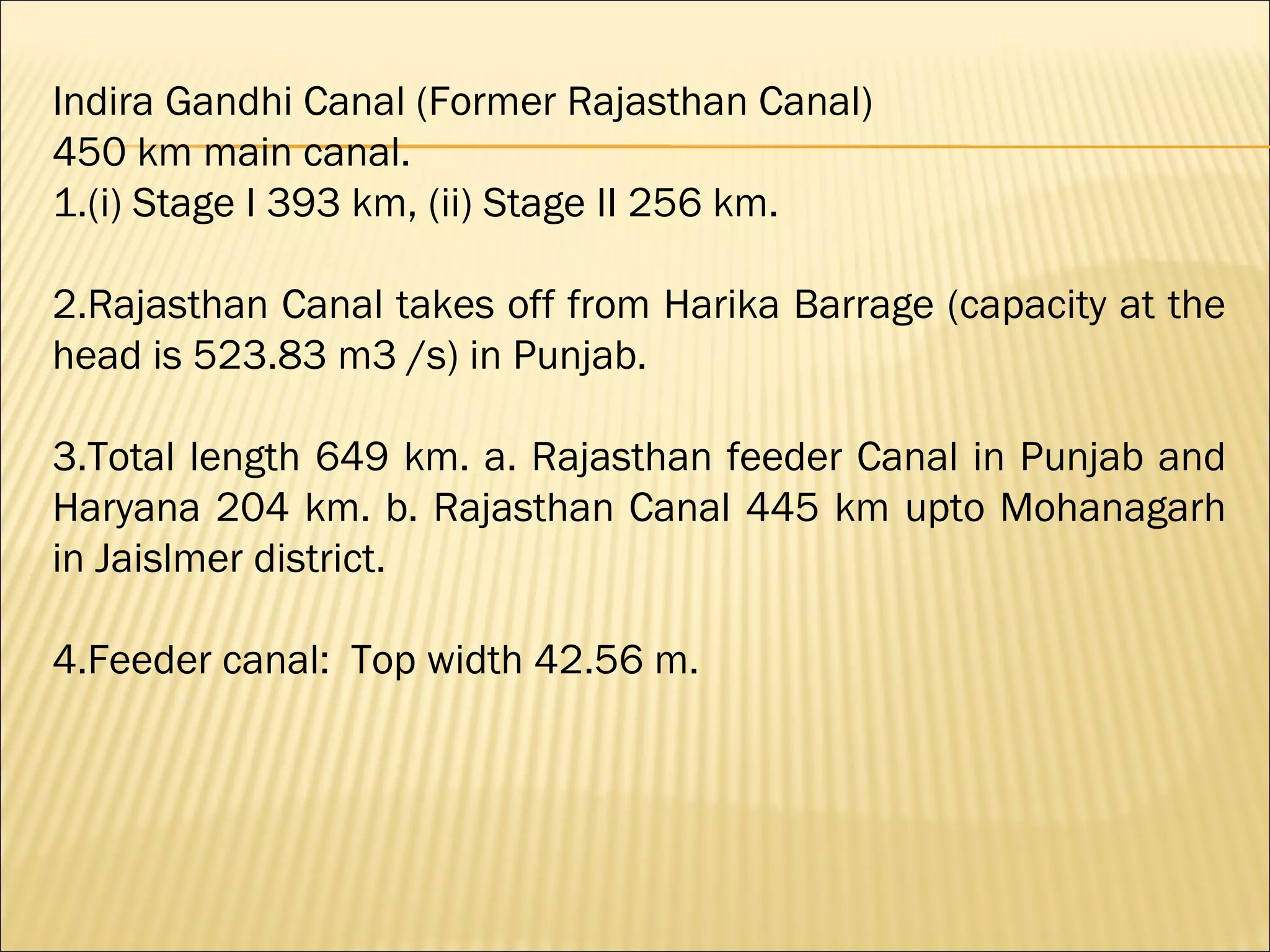 Rajastan canal or indira Ghandi canal project ppt | PPT