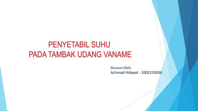 Penstabil Suhu Air Tambak Udang Vaname | PPT | Free Download