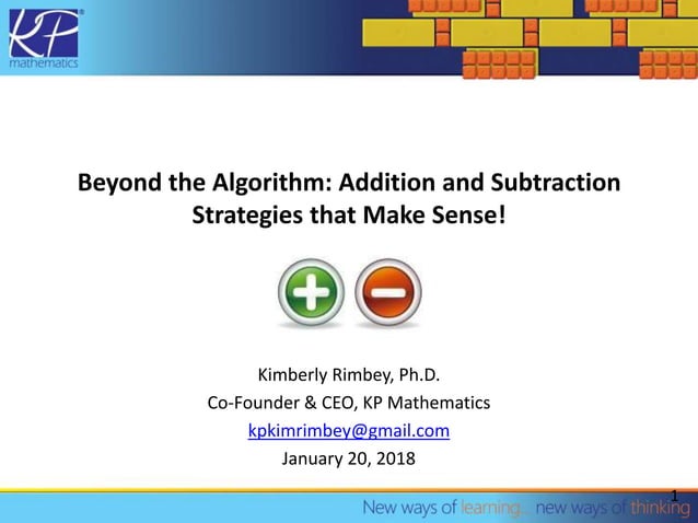 MEAD 2018-Addition & Subtraction Strategies, Grades 1-4 | PPT