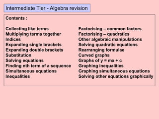 Algebra Revision.ppt