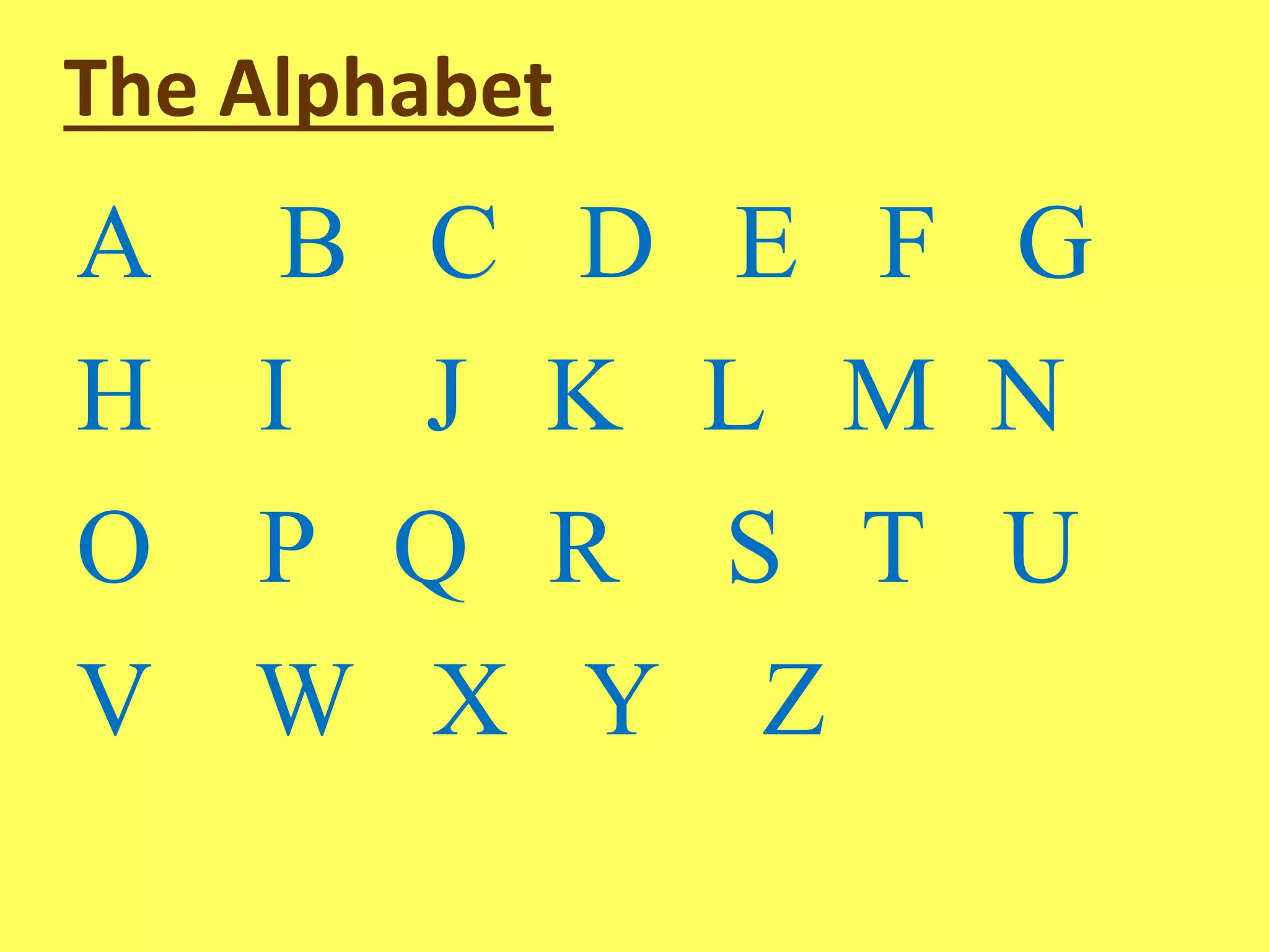 Ppt alphabet | PPT