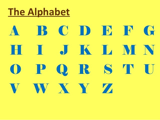 Ppt alphabet