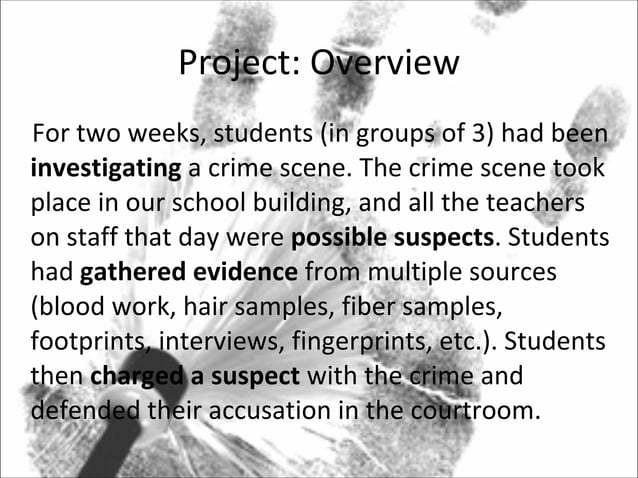 "Crime Scene" Project | PPT