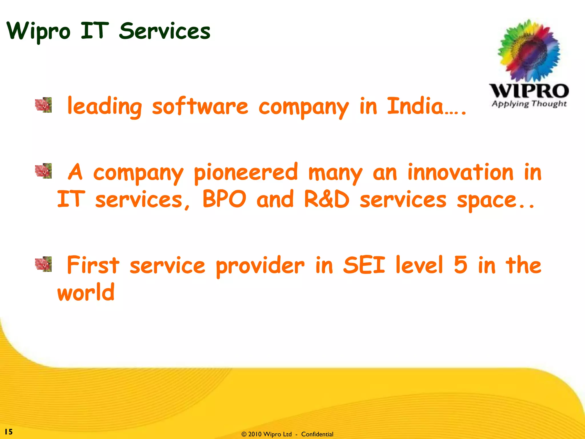 Ppt.on wipro by anil | PPT
