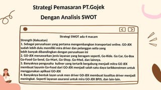 Analisis pemasaran gojek manajamen ubb ubb | PPTX