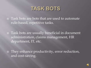 ROBOTIC PROCESS AUTOMATION - RPA & PRODUCTIVITY GROWTH | PPT