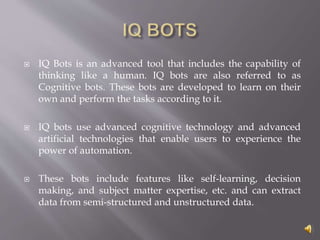ROBOTIC PROCESS AUTOMATION - RPA & PRODUCTIVITY GROWTH | PPT