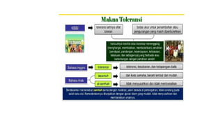 Menjaga Kerukunan dengan toleransi antar umat beragama | PPT