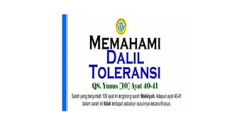 Menjaga Kerukunan dengan toleransi antar umat beragama | PPT