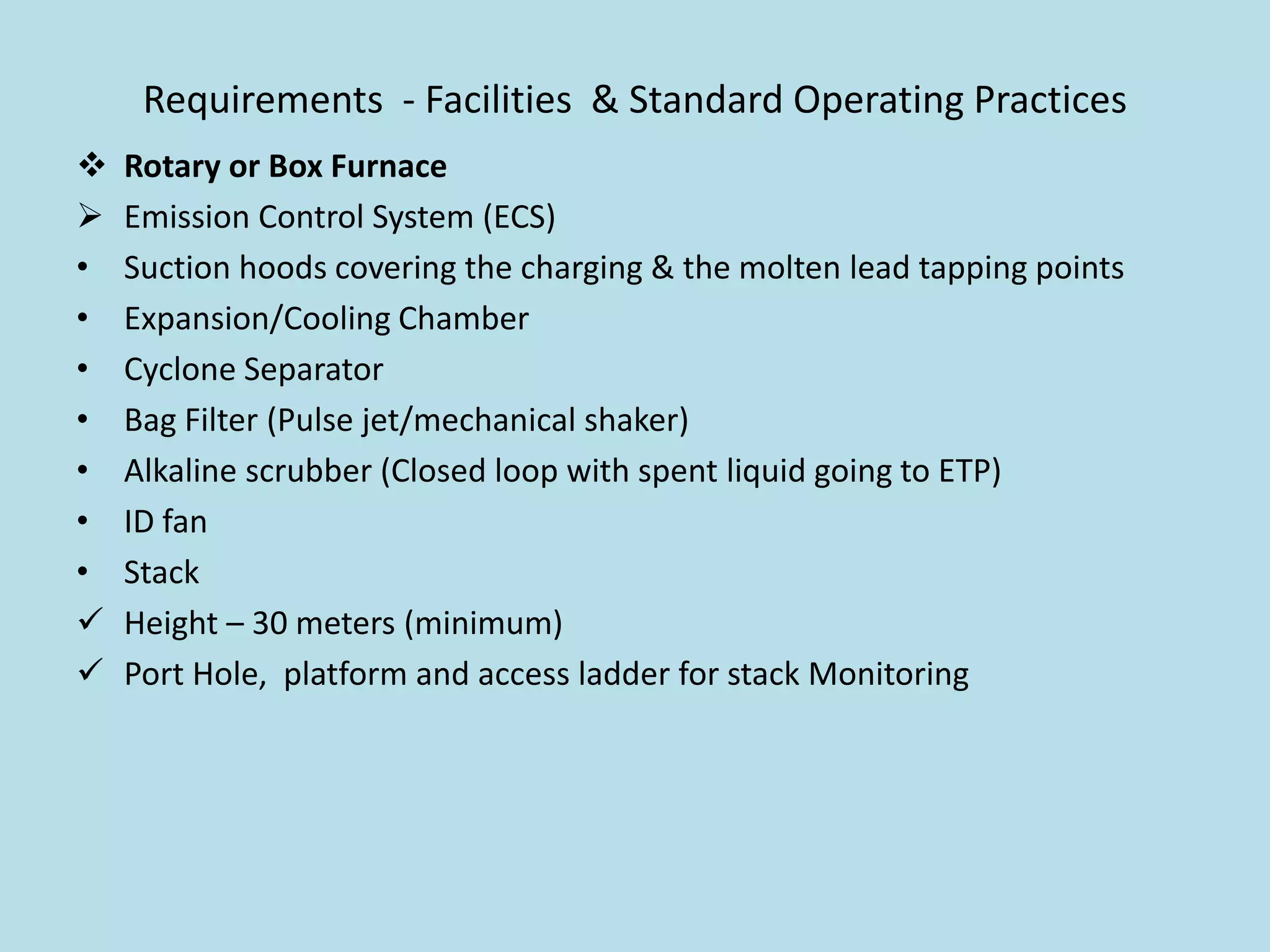 Import of Lead Scrap/Used Lead Acid Batteries - Requirements and ...