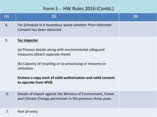 Import of Lead Scrap/Used Lead Acid Batteries - Requirements and ...
