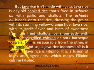 COOKING JAVA RICE | PPTX