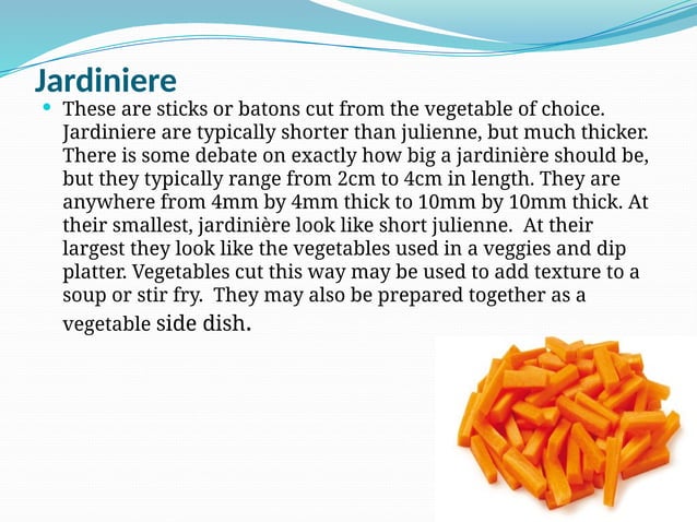 BASIC Cuts of Vegetables.pptx by Chef Rinku Singh | PPT