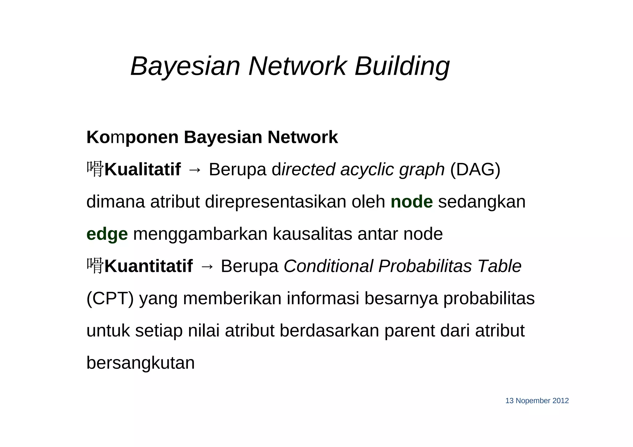 Bayes Belief Network | PPT