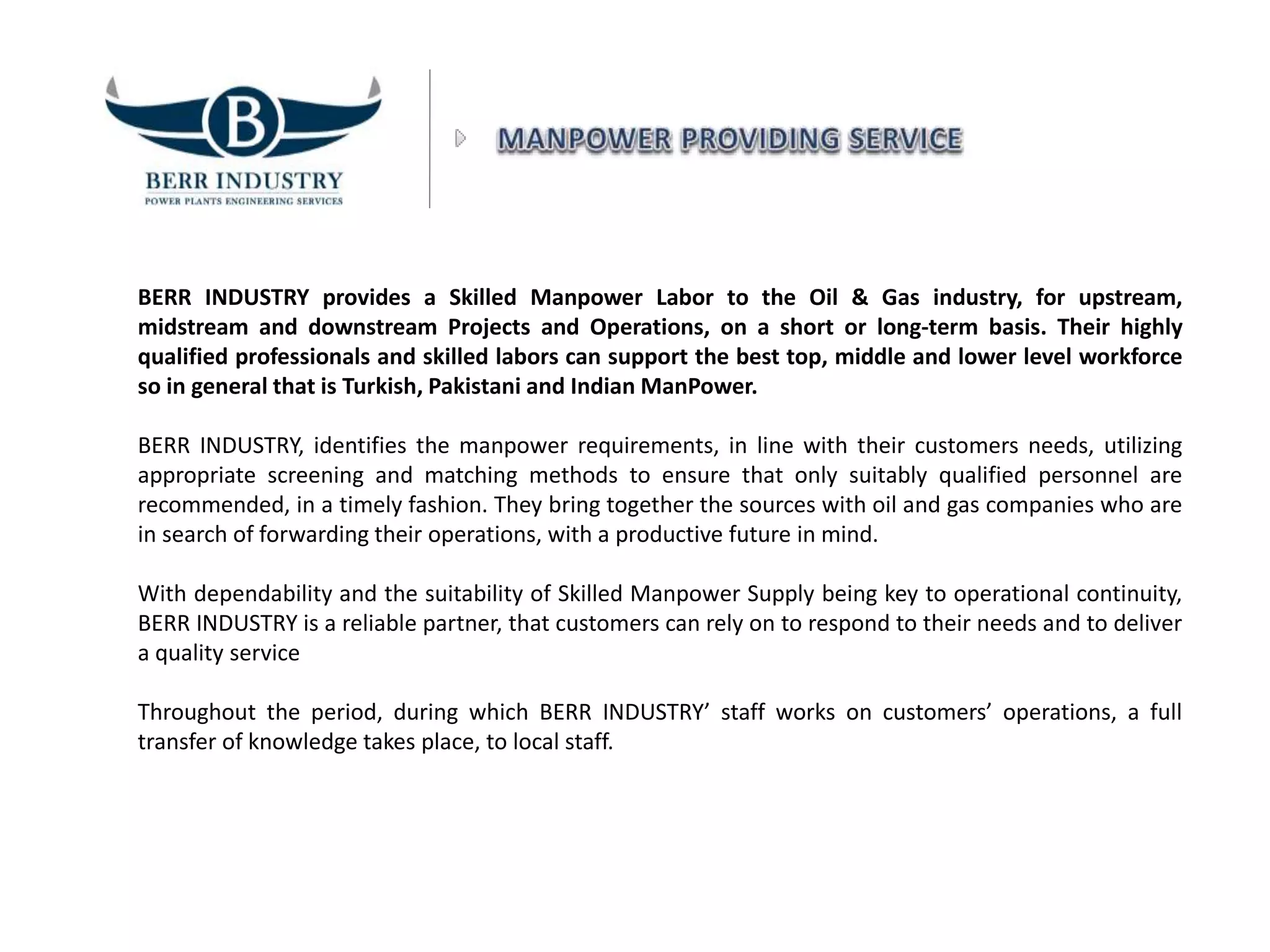 MANPOWER PROVIDING PRESENTATION | PPTX