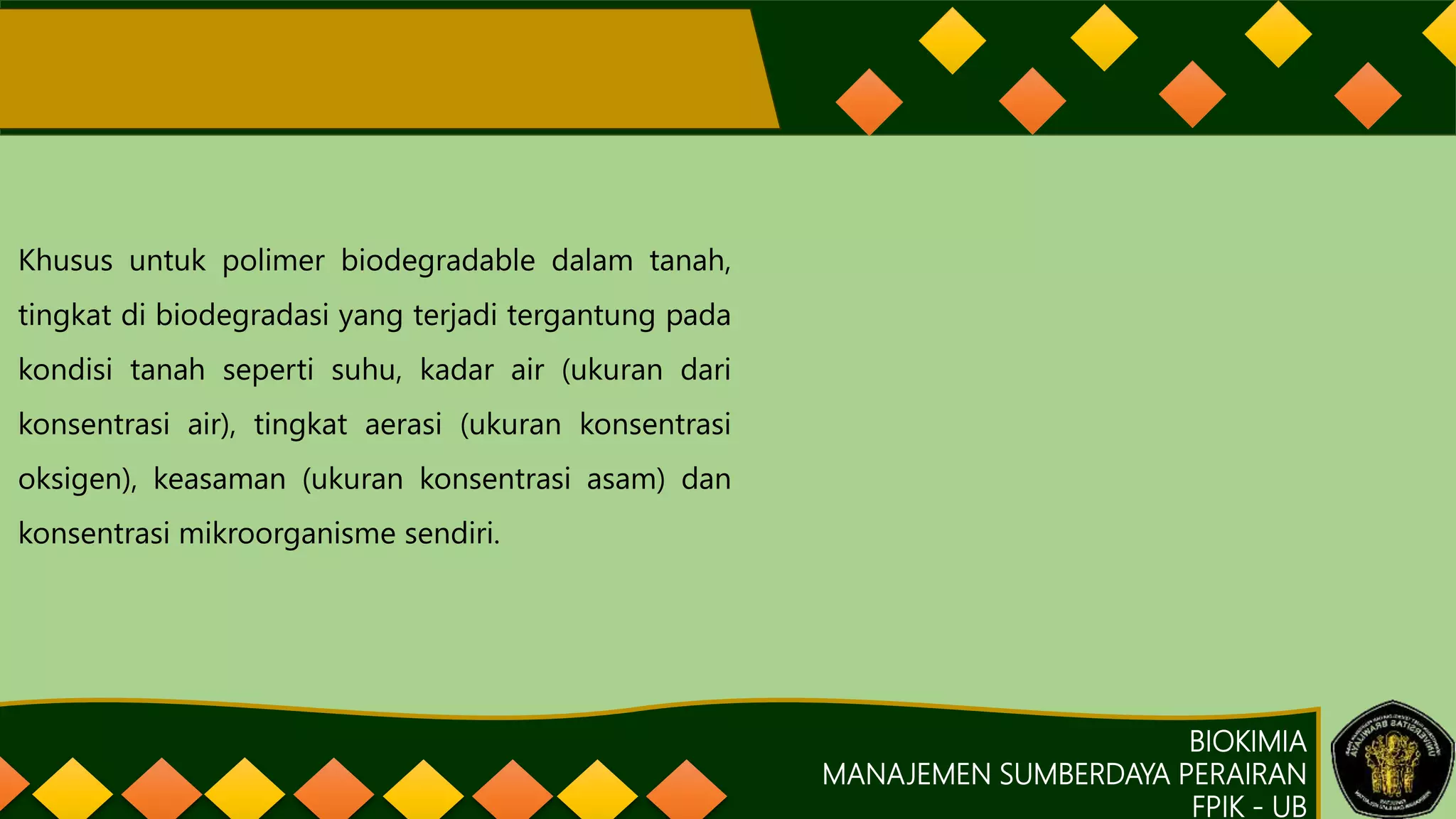 Biokimia Degradasi Material dan Transformasi Kimia Dari Material ...