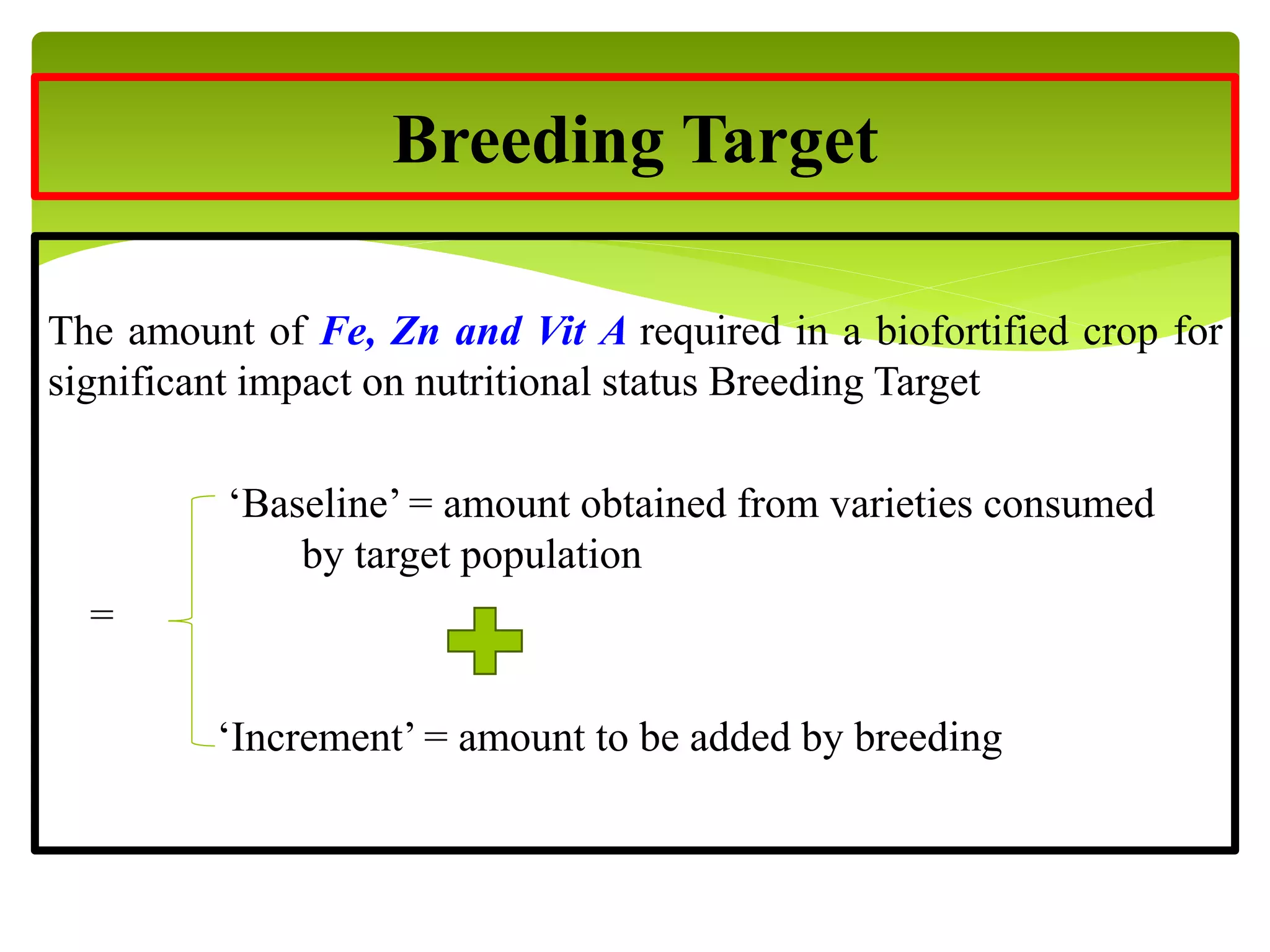 Breeding for biofortification in cereals. | PPTX