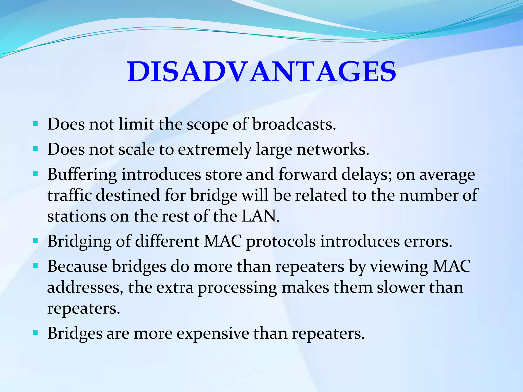 Configuration of bridges | PPTX | Computer Networking | Computing